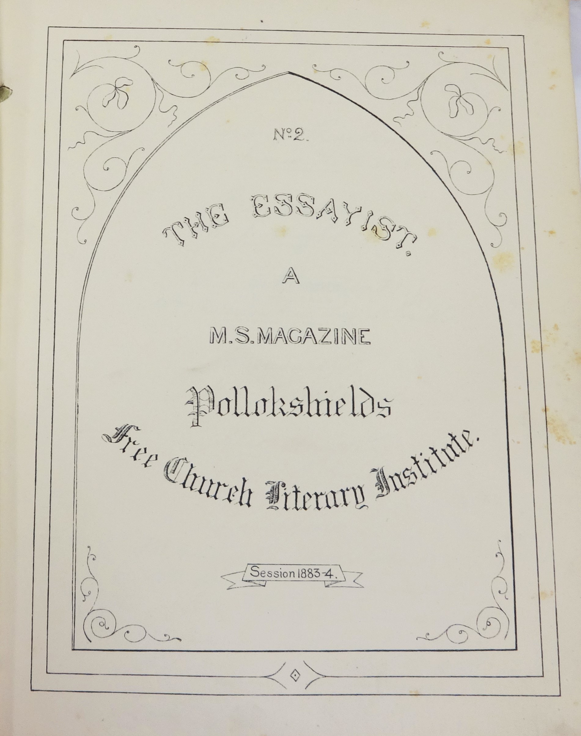 The Essayist. A M.S. Magazine – Literary Bonds