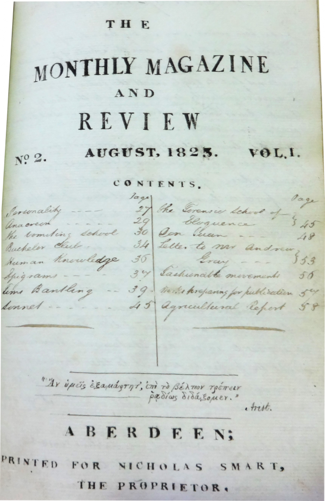 The Monthly Magazine and Review – Literary Bonds